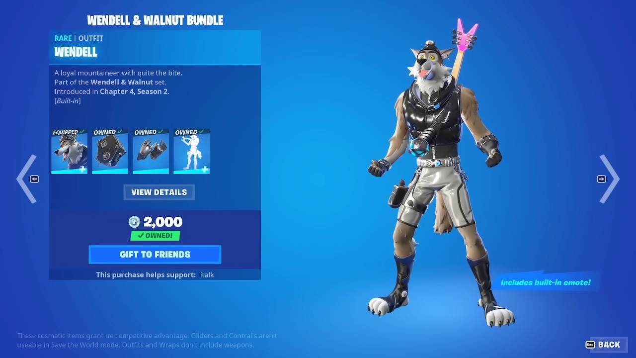 Fortnite Wendell Skin: Price, Walnut Bundle & How To Get - TRN Checkpoint
